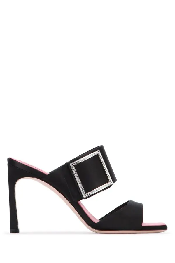 ROGER VIVIER Trompette Strass Strap Mule 85 - Multicolor