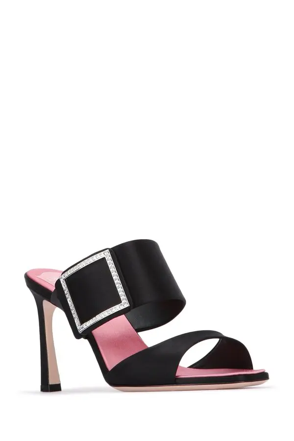 ROGER VIVIER Trompette Strass Strap Mule 85 - Multicolor