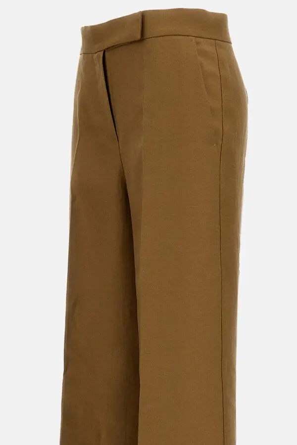 Max Mara Badesse High-waisted Linen Palazzo Trousers