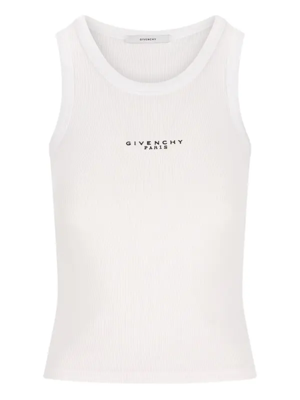 Givenchy Logo Ribbed Knit Tank Top - Multicolor