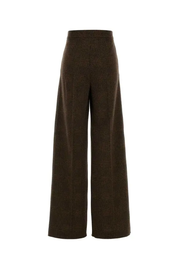 Max Mara Embroidered Cotton Blend Ponza Wide-leg Pant - Multicolor