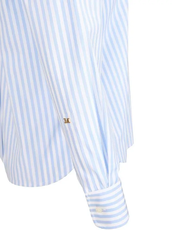 Max Mara Striped Cotton Poplin Shirt - Multicolor