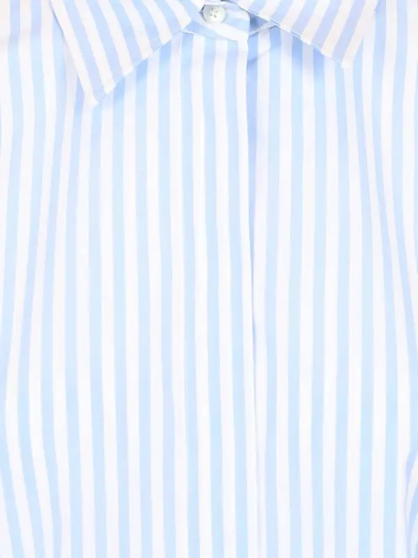 Max Mara Striped Cotton Poplin Shirt