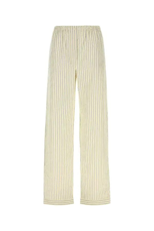Miu Miu Embroidered Poplin Pyjama Pants - Multicolor