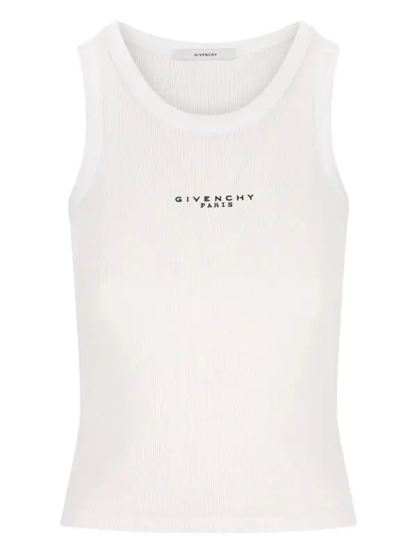 Givenchy Ribbed Tank Top With Logo - Multicolor