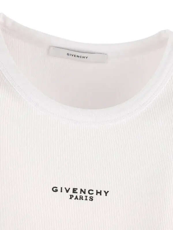 Givenchy Ribbed Tank Top With Logo - Multicolor
