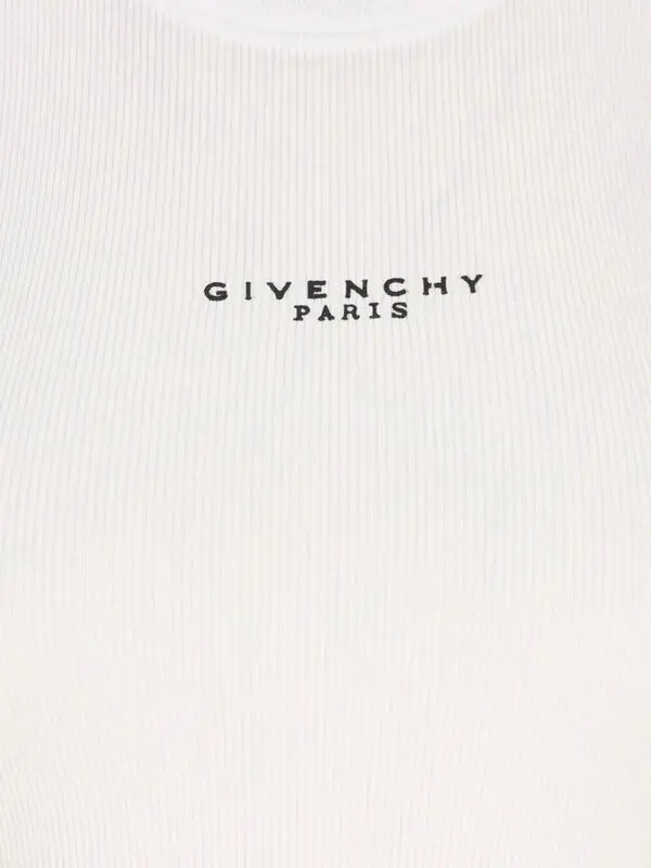 Givenchy Ribbed Tank Top With Logo - Multicolor