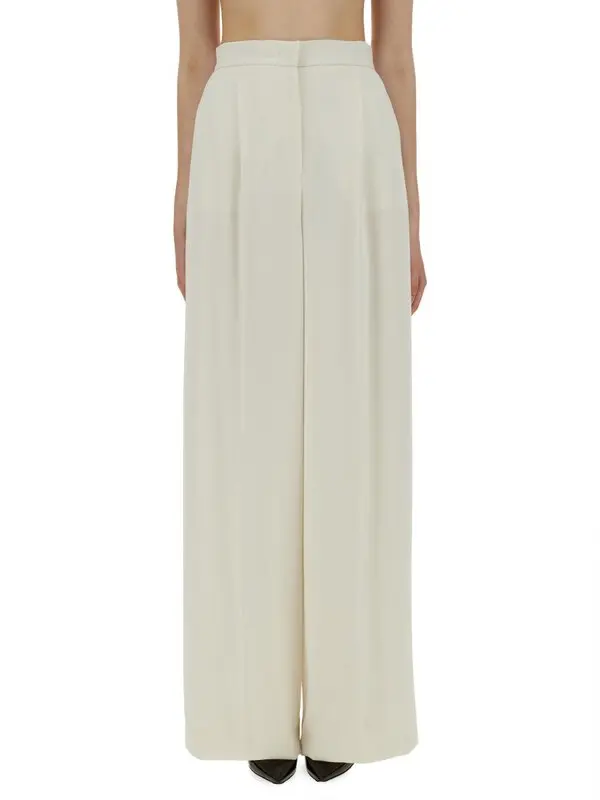 Max Mara Wide Leg Tailored Pants - Cream