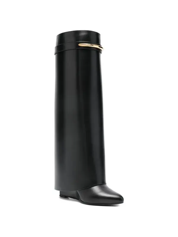 Givenchy Knee-high Wedge Heel Boots With Metal Detail - Multicolor