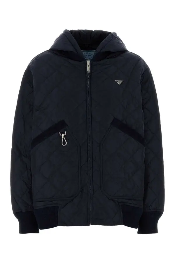 Prada Quilted Nylon Hooded Jacket
