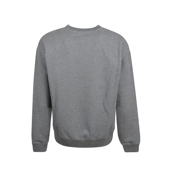 Versace Cotton Crewneck Sweatshirt With Graphic Print - Gray