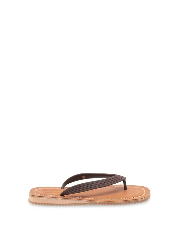 Miu Miu Leather Flip Flops - Multicolor