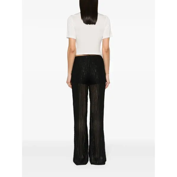 Simone Rocha Ivory Lyocell Bow Detail T-shirt