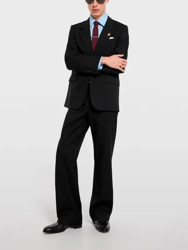 Gucci Monogram Jacquard Tailored Trousers - Multicolor