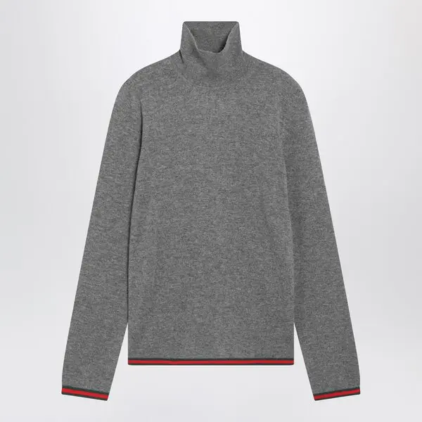 Gucci Grey Cashmere Turtleneck Sweater