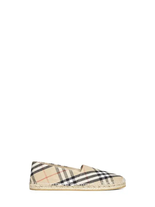 Burberry Sand Mews Check Espadrilles - Multicolor