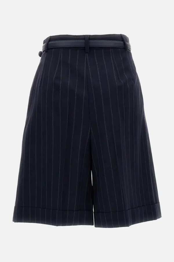 Max Mara Pinstriped Bermuda Shorts - Multicolor