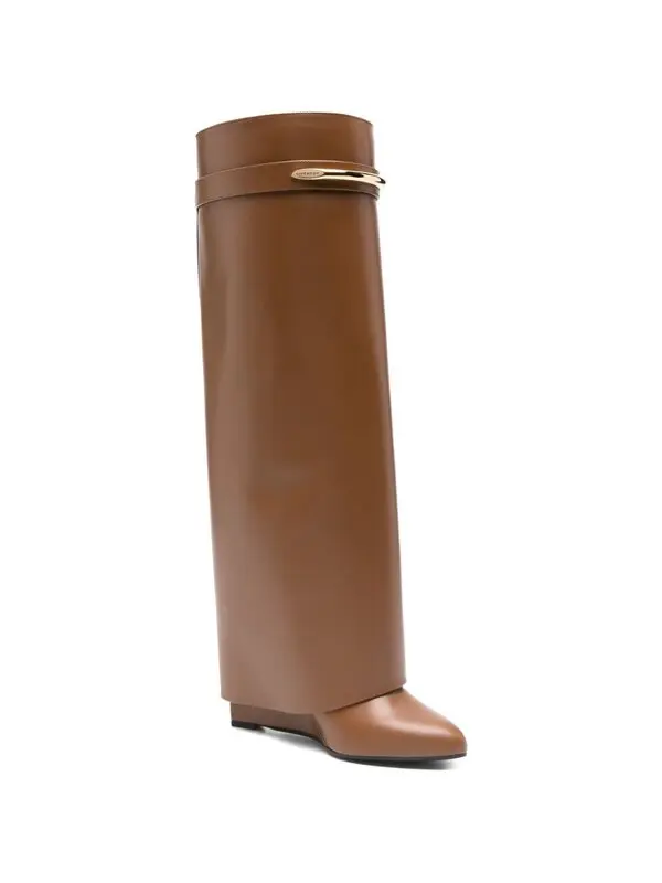 Givenchy Pointed Toe Wedge Heel Boots - Multicolor