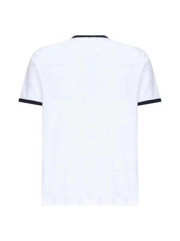 Marni White Jersey T-shirt With Contrasting Trims - Multicolor