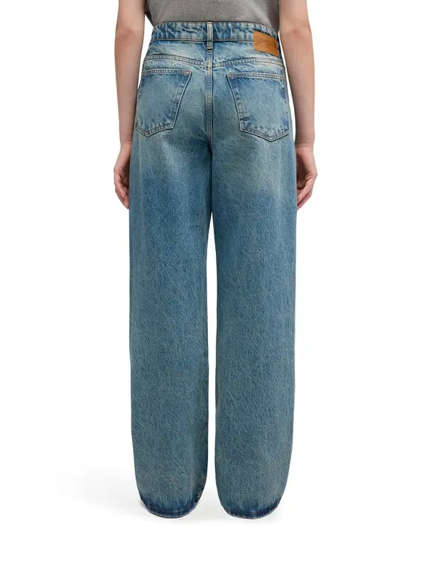 GANNI Iziey Jeans In Rigid Denim - Multicolor