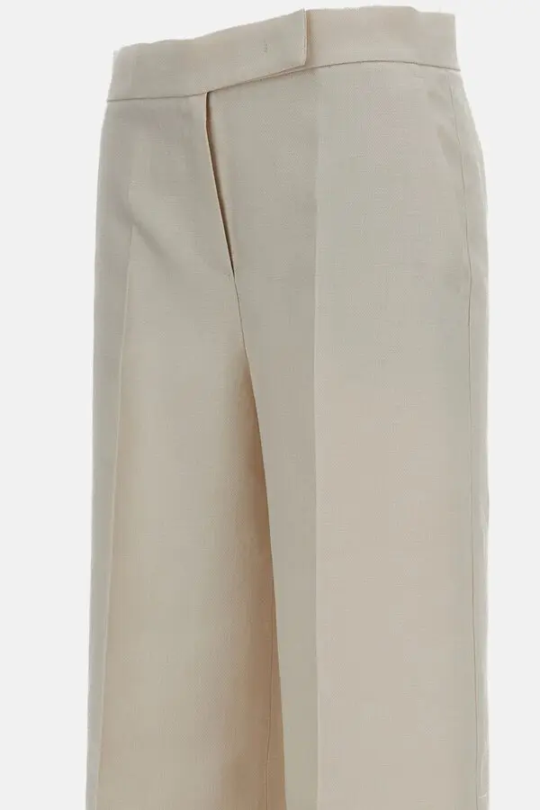 Max Mara Badesse Linen Palazzo Trousers - Multicolor