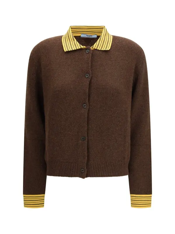 Prada Sweater With Classic Collar And Button Fastening