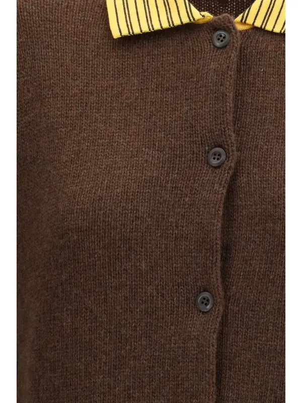 Prada Sweater With Classic Collar And Button Fastening