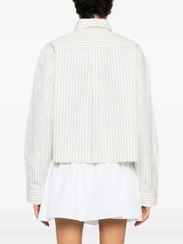 Miu Miu Striped Cotton Button-down Shirt