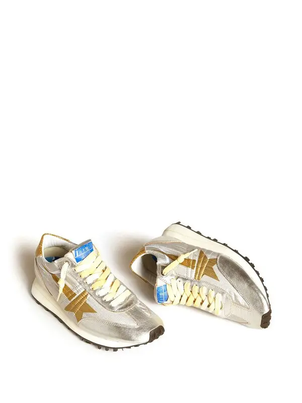 GOLDEN GOOSE Marathon Sneakers With Glitter Heel Tab - Multicolor