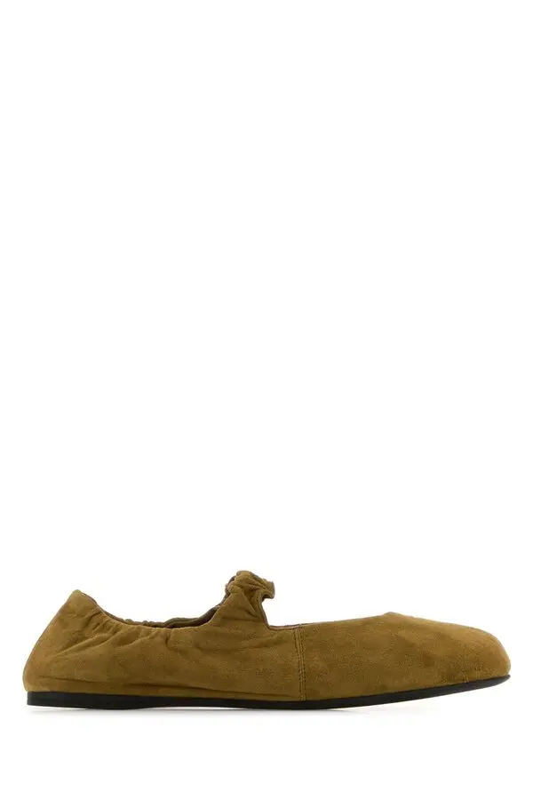 Miu Miu Suede Ballerinas - Green