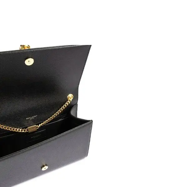 Saint Laurent Kate Small Tassel Grain Leather Shoulder Bag - Black