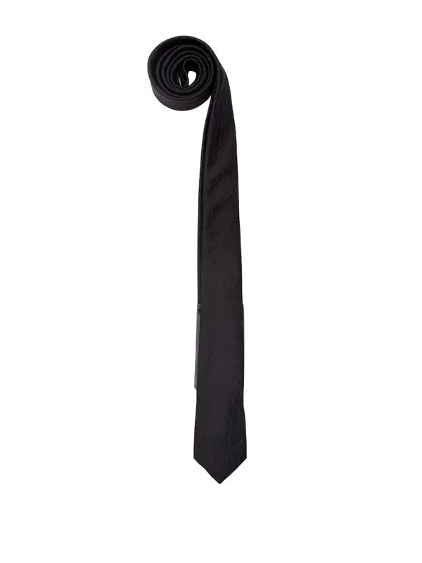 Saint Laurent Monogram Silk Neck Tie - Multicolor