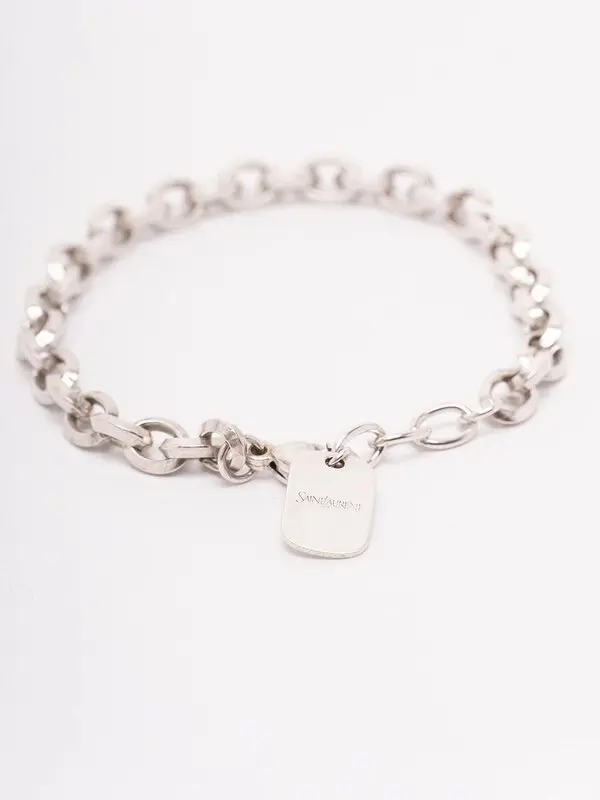 Saint Laurent Link Bracelet With Pendant