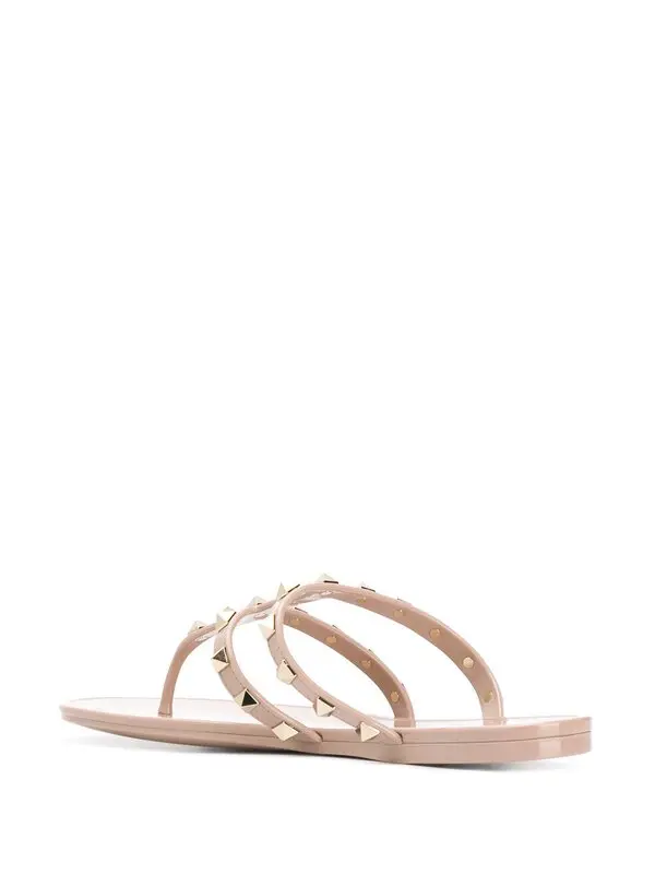 Valentino Garavani Rockstud Embellished Thong Sandals