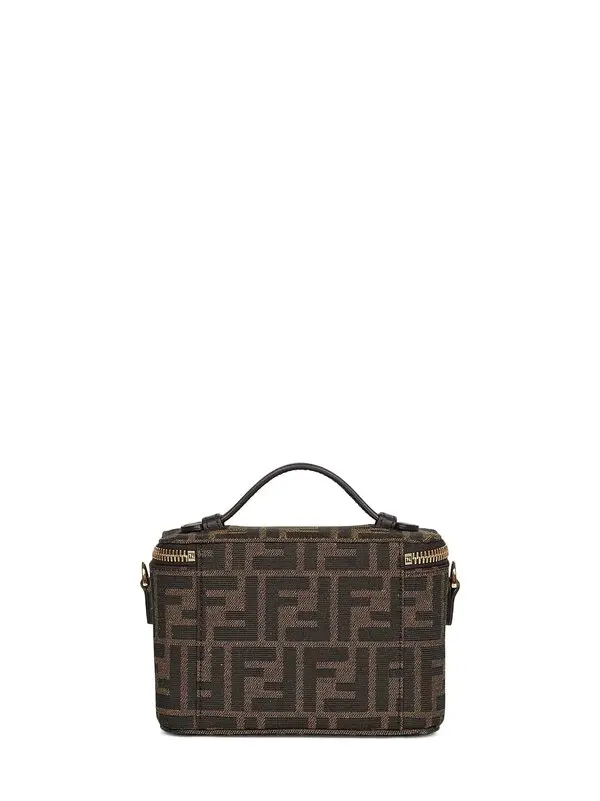 fendi tobacco bag Fendi Tobacco Brown Jacquard Ff Vanity Mini Bag - Multicolor - 33% Off