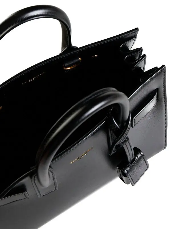 Saint Laurent Black Sac De Jour Nano Handbag In Smooth Calf Leather - Multicolor