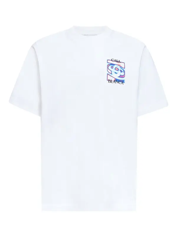 Casablanca White Heat Map Logo T-shirt - Multicolor