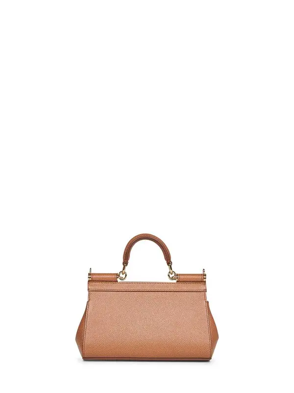 Dolce & Gabbana Caramel Dauphine Calf Leather Small Sicily Handbag - Multicolor