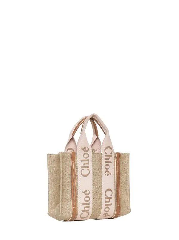 Chloé Woody Linen Small Tote Bag - Multicolor