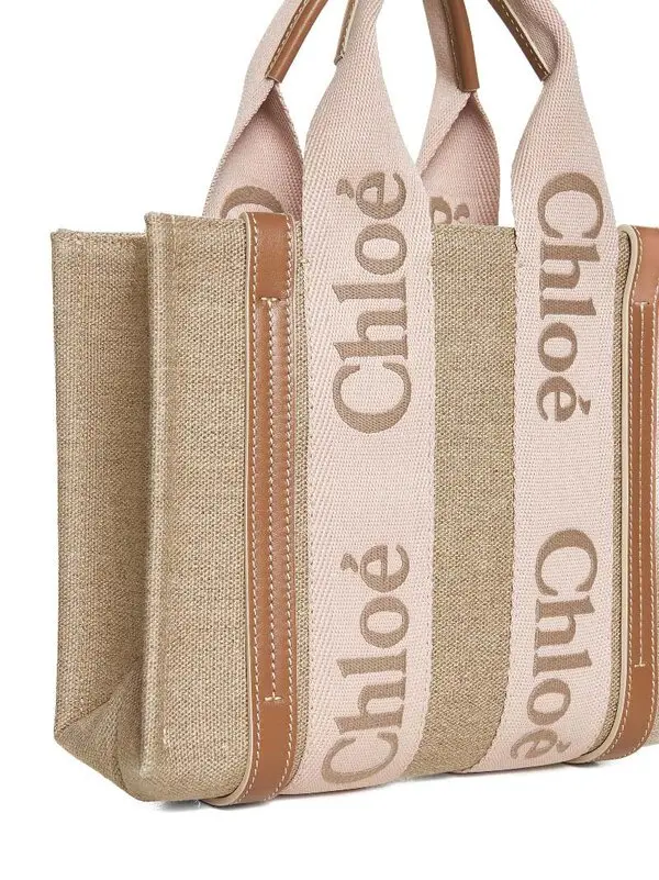 Chloé Woody Linen Small Tote Bag - Multicolor