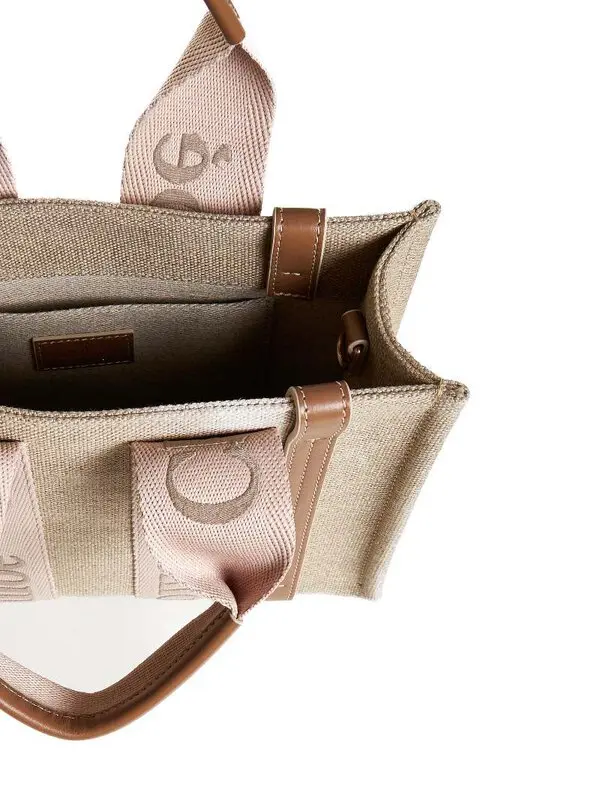 Chloé Woody Linen Small Tote Bag - Multicolor