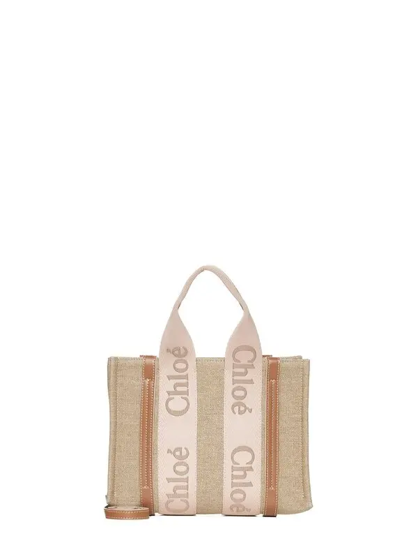 Chloé Woody Linen Small Tote Bag - Multicolor