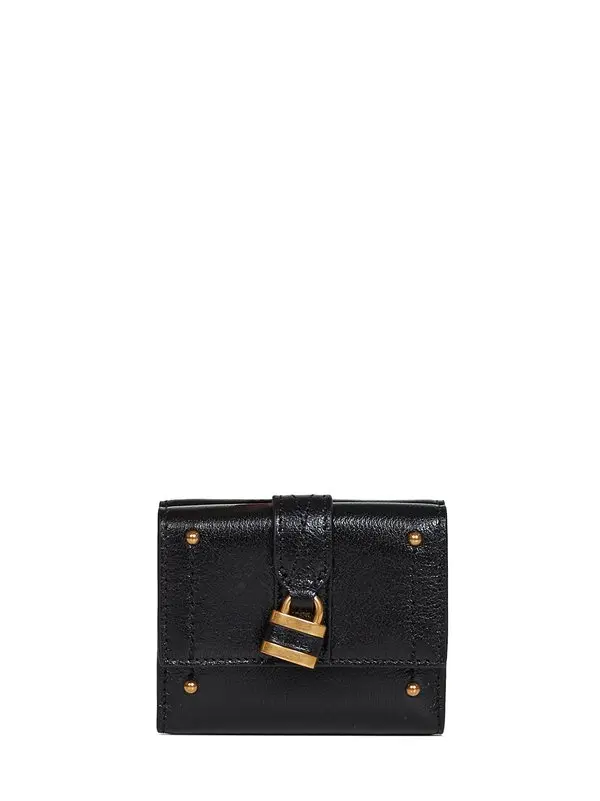 Chloé Black Paddington Mini Tri-fold Wallet - Multicolor