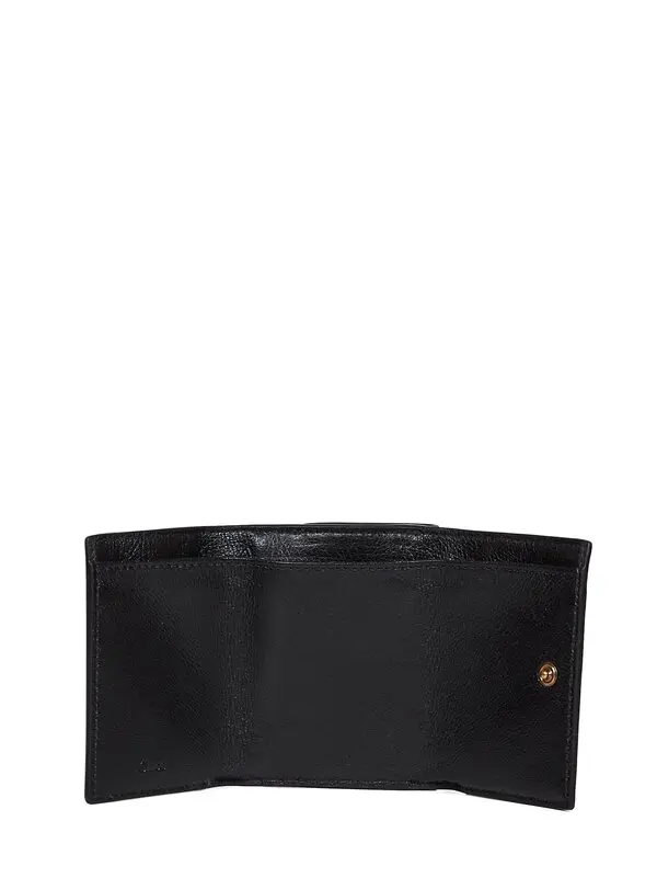 Chloé Black Paddington Mini Tri-fold Wallet - Multicolor