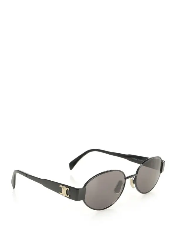 Celine Triomphe Oval Sunglasses - Black