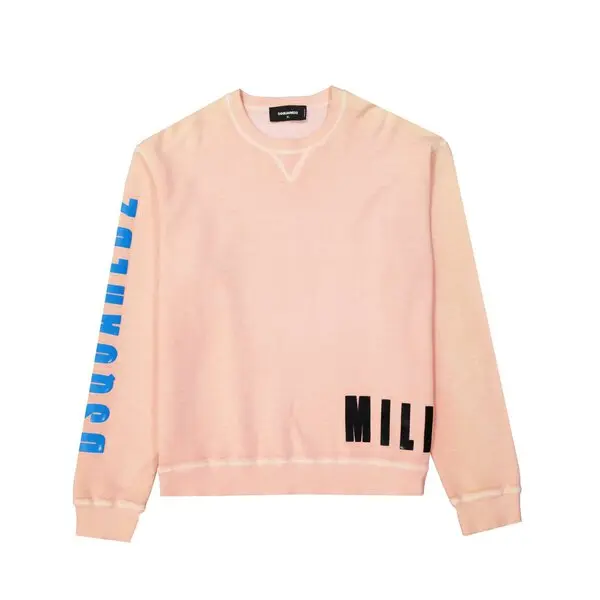 Dsquared2 Cotton Sweatshirt With Faded Effect - Red