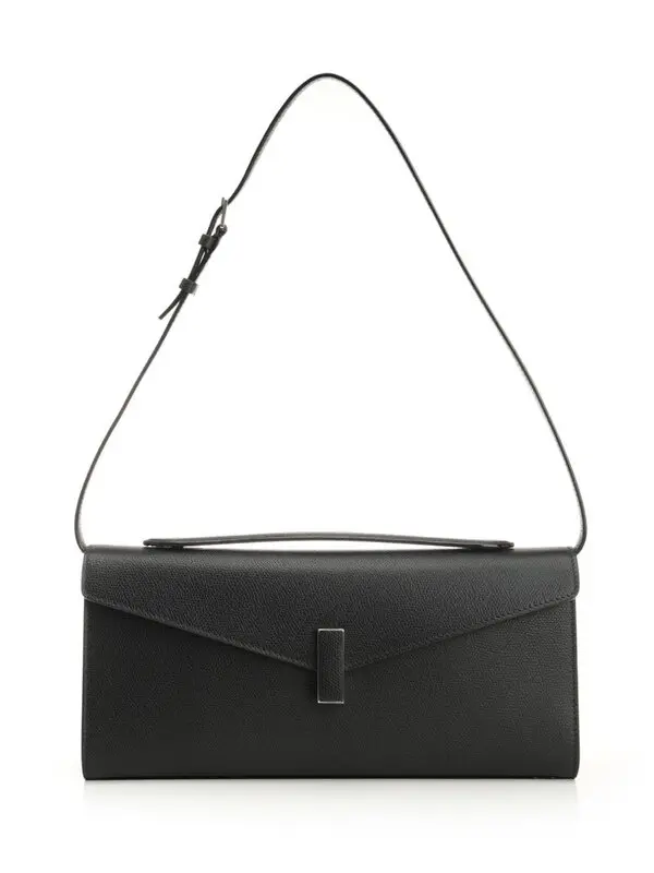 VALEXTRA Iside Clutch With Handle And Strap - Black