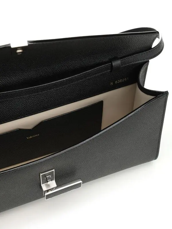 VALEXTRA Iside Clutch With Handle And Strap - Black