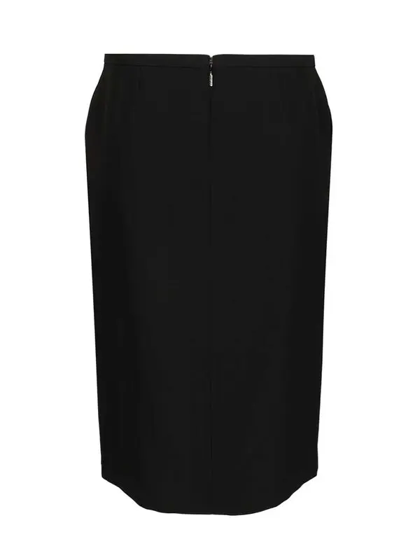Versace Midi Skirt In Double Wool Crêpe