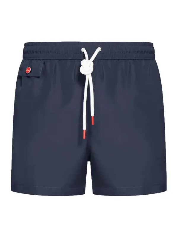 Kiton Short Swimsuit In Lightweight Technical Fabric - Multicolor